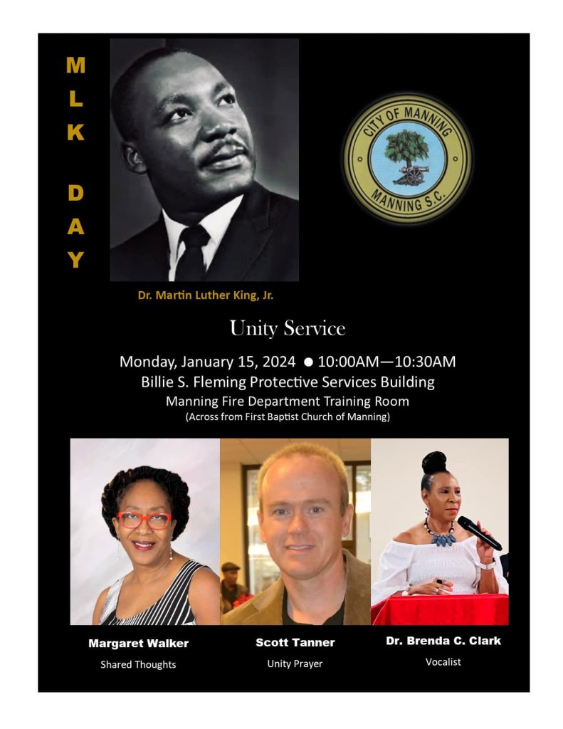 Martin Luther King Day - Unity Service - Clarendon County Chamber of ...